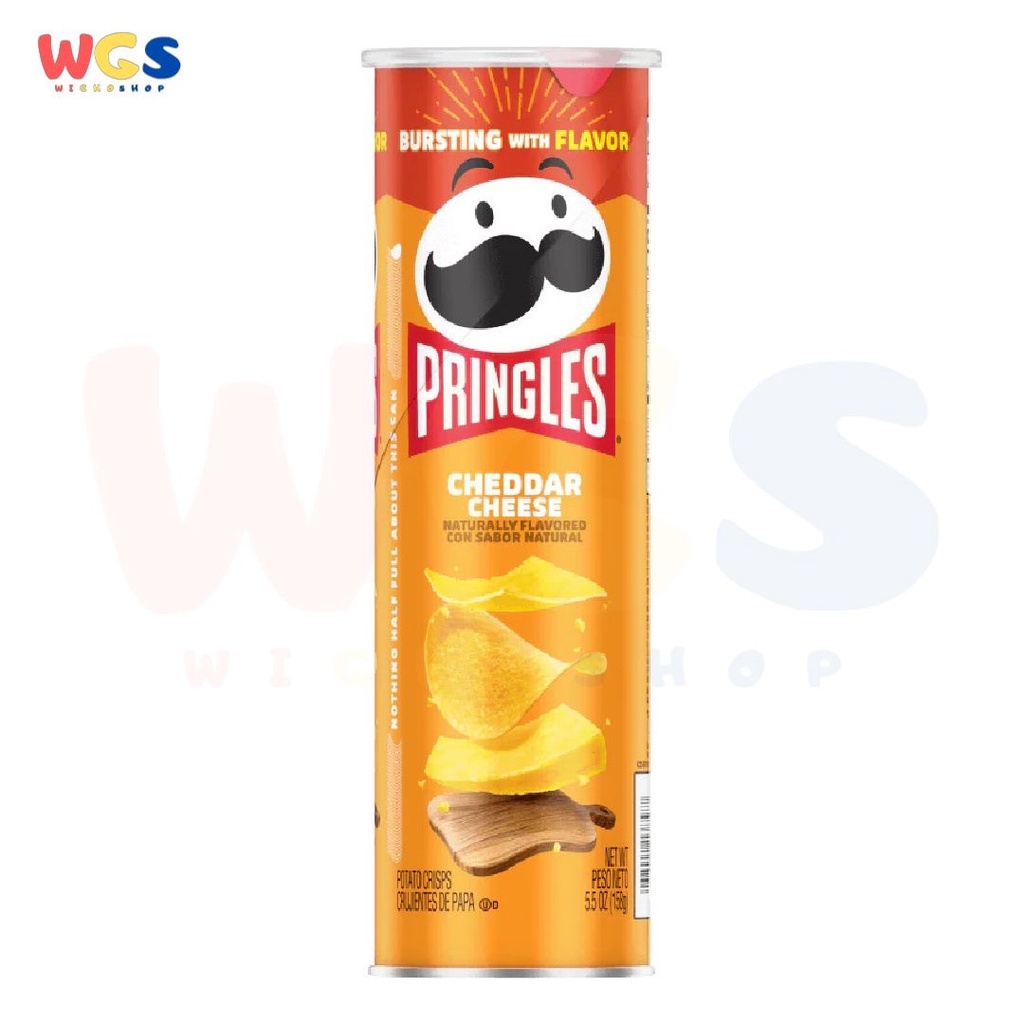 Jual Pringles Cheddar Cheese Potato Chips Natural Flavor Snack 5.5oz ...