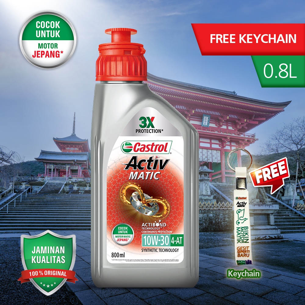 Jual Oli Mesin Motor Castrol ACTIV Matic 10W-30 (0.8L) | Shopee Indonesia