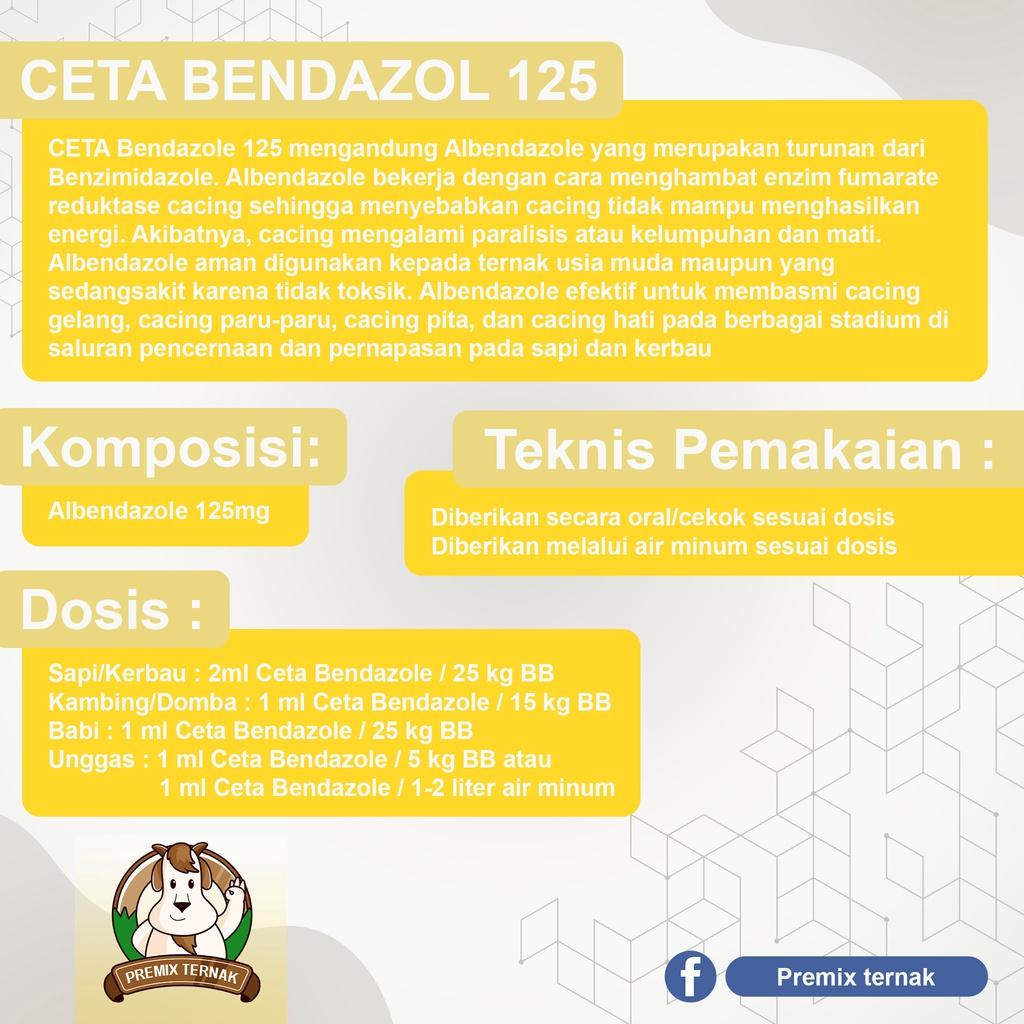 Jual Obat Cacing Sapi Kambing Ampuh & Terbukti I CETA BENDAZOL 125 30ml ...