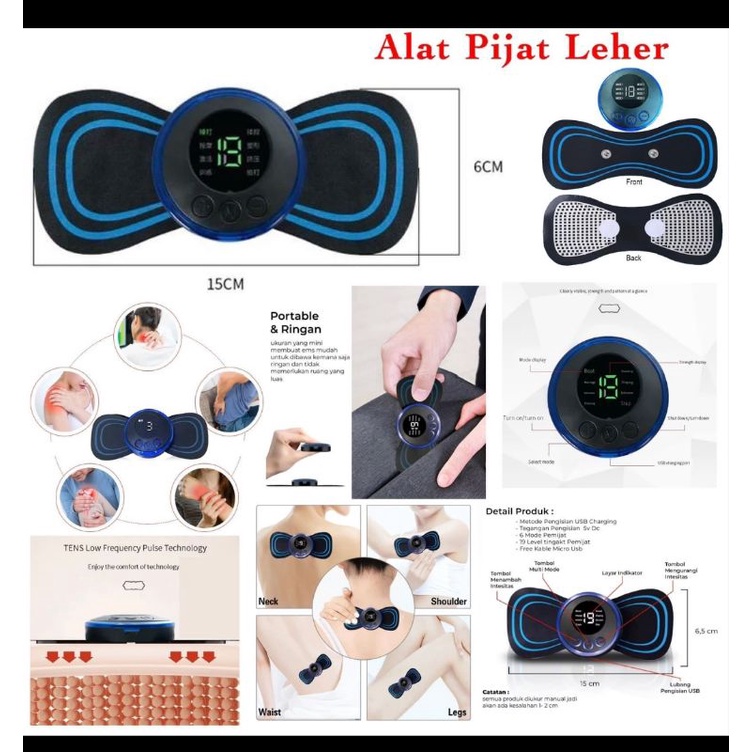 Jual Alat pijat mini EMS002 Elektrik Pemijat Leher Servikal Penguna ...