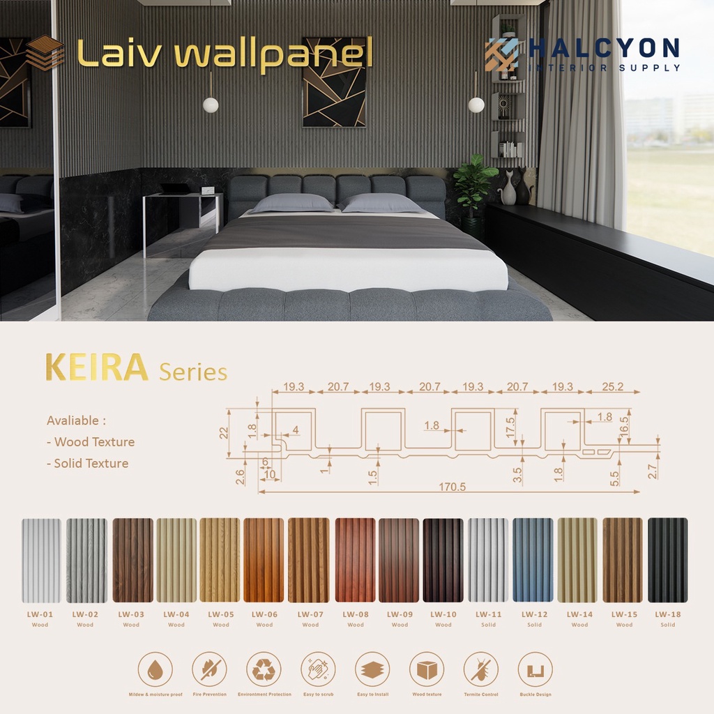 Jual Laiv Wall Panel - Wallpanel PVC - WPC Panel - Panjang 300cm ...