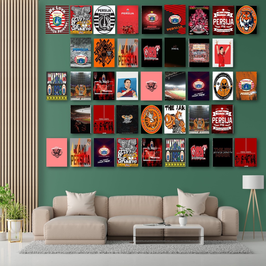 Jual (32Pcs)Hiasan Poster persija Aesthetic Vintage Ukuran A6 A5 A4 ...