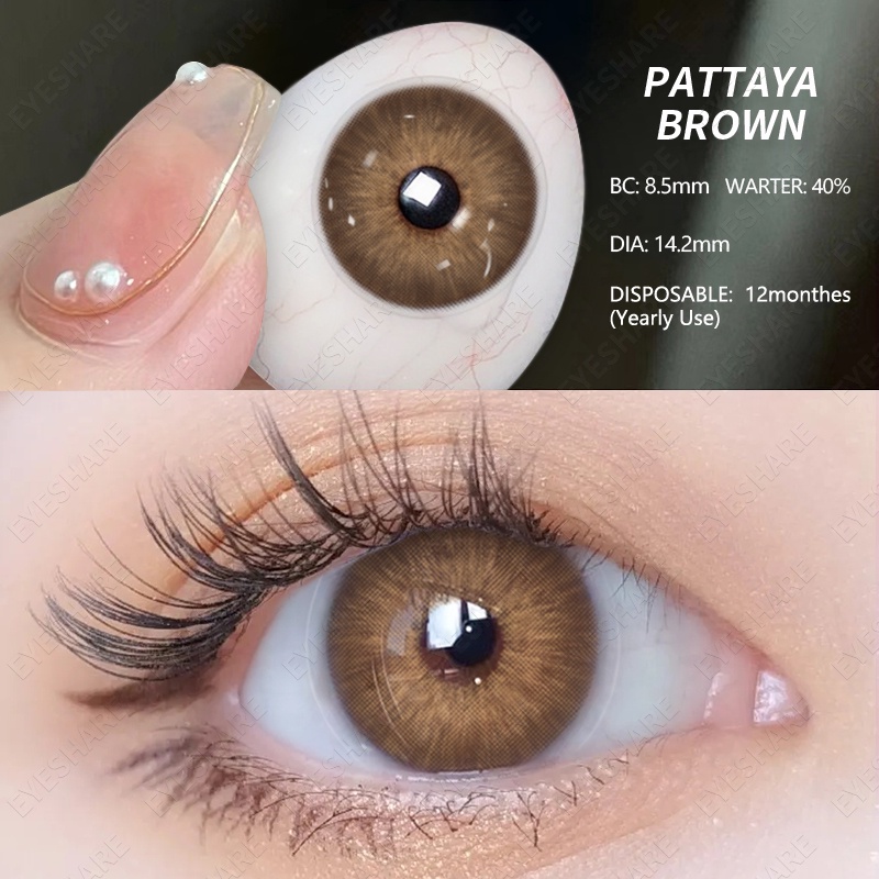 Jual Eyeshare Pattaya Brown Softlens 2pcs 14.2mm Softlen | Shopee Indonesia