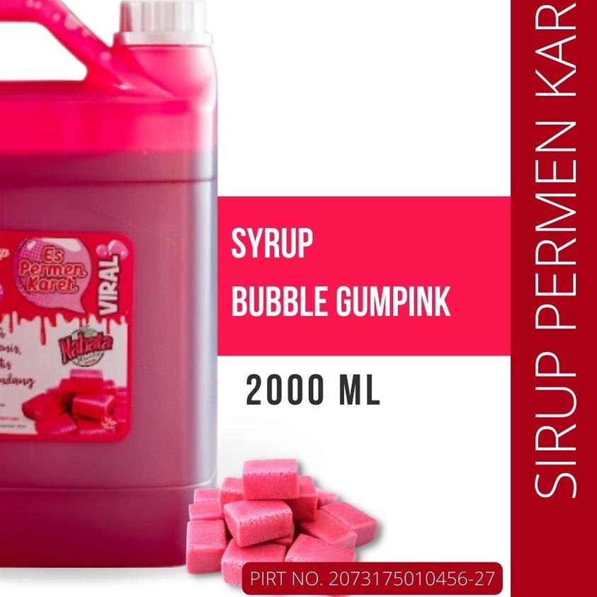 Jual ☆ Sirup Permen Karet Viral Surabaya 2 liter / Bubble Gum Pink ...