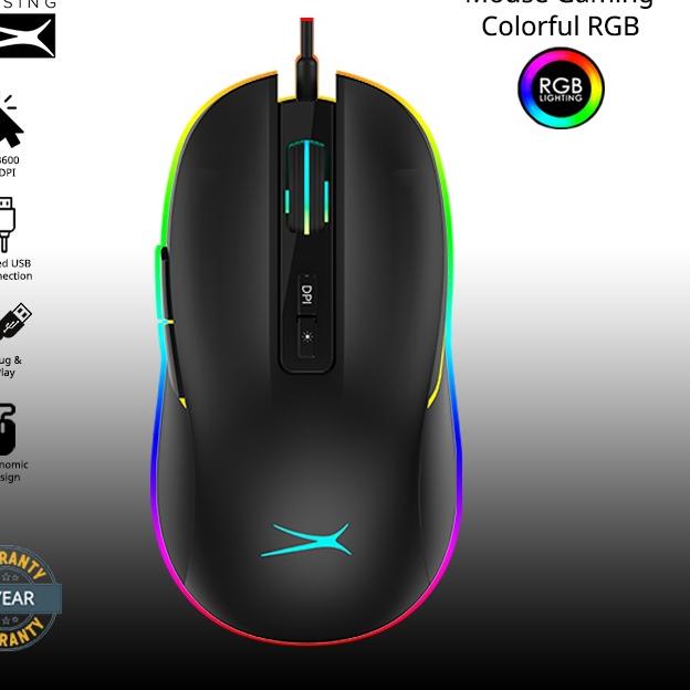 Jual ℮ Altec Lansing Mouse Gaming ALGM-9414 Wired Kabel Connection ...