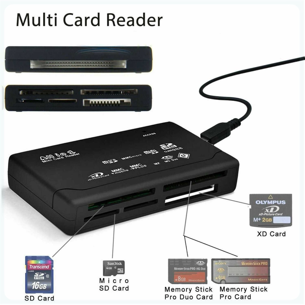 Jual FSU Card Reader SD XD MMC MS CF SDHC TF Micro SD M2 - SHTC-08 ...