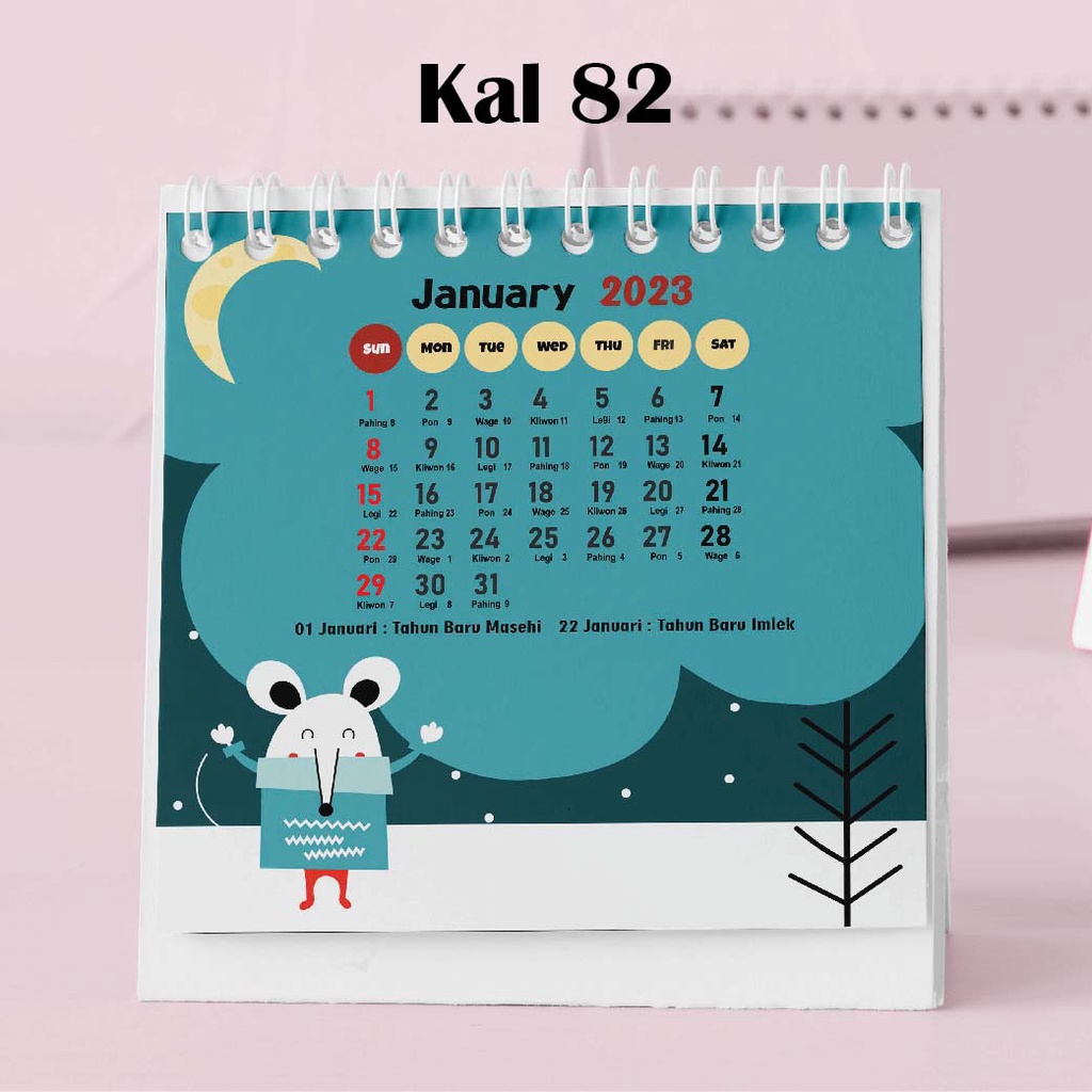 Jual Hanabi Kalender Mini 2024 / Kalender Meja 2024 Custom KAL82 ...