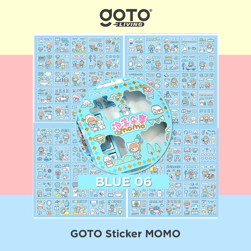 Jual Goto Momo Stiker Lucu Sticker Kartun Korea Motif Anti Air 100 ...