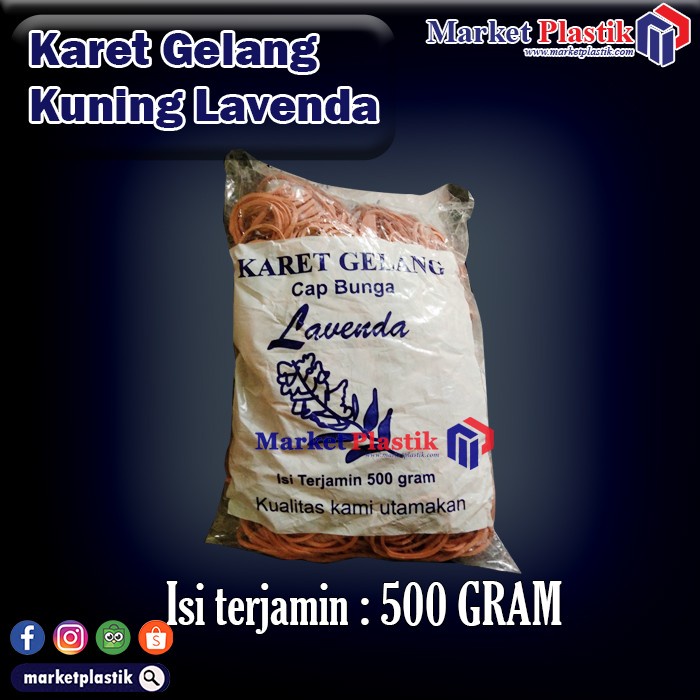 Jual Karet Gelang Kuning/Karet Kuning 500gram/Karet Kuning Lavenda 500gr | Shopee Indonesia