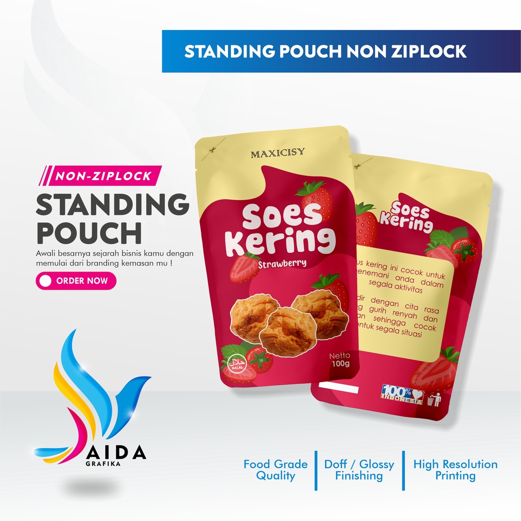 Jual Cetak Kemasan Standing Pouch Makanan Snack Seblak Baso Aci Non ...