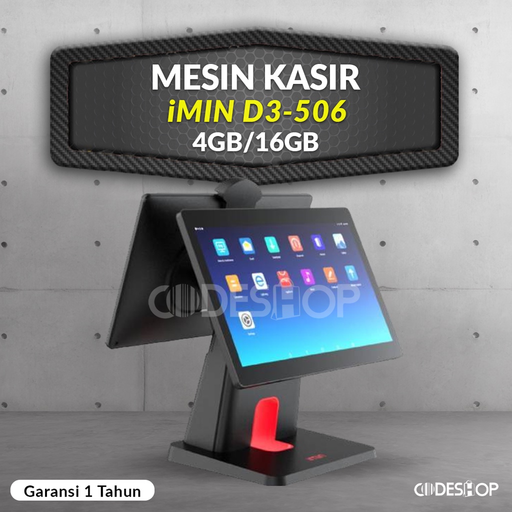Jual Mesin Kasir POS Android Dual Display IMIN D3-506 Touchscreen 4GB/16GB | Shopee Indonesia