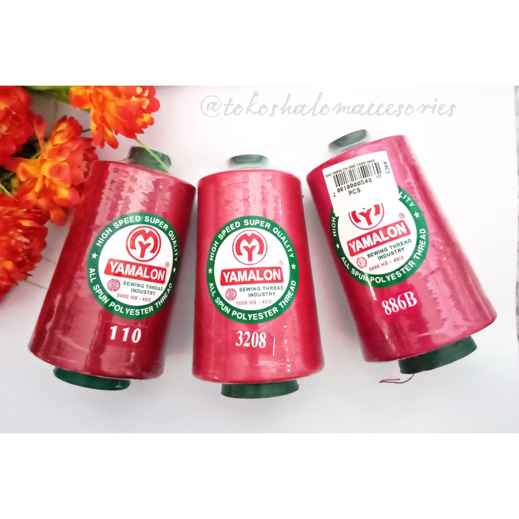 Jual Benang Jahit Besar YAMALON 500/ benang yamalon 5000 yard - Merah ...