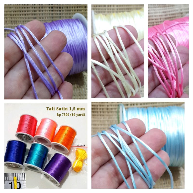 Jual * 5 ~ 10 yard Tali Satin Tali Cina 1,5mm | Shopee Indonesia