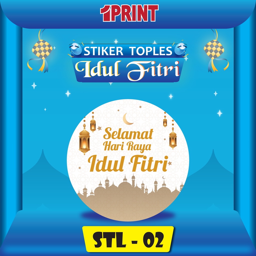 Jual Stiker Toples Lebaran Idul Fitri | Sticker Toples | Sticker Bulat ...