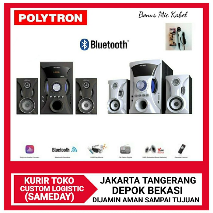 Jual POLYTRON MULTIMEDIA AUDIO PMA-9505 BLUETOOTH SPEAKER SUBWOOFER ...