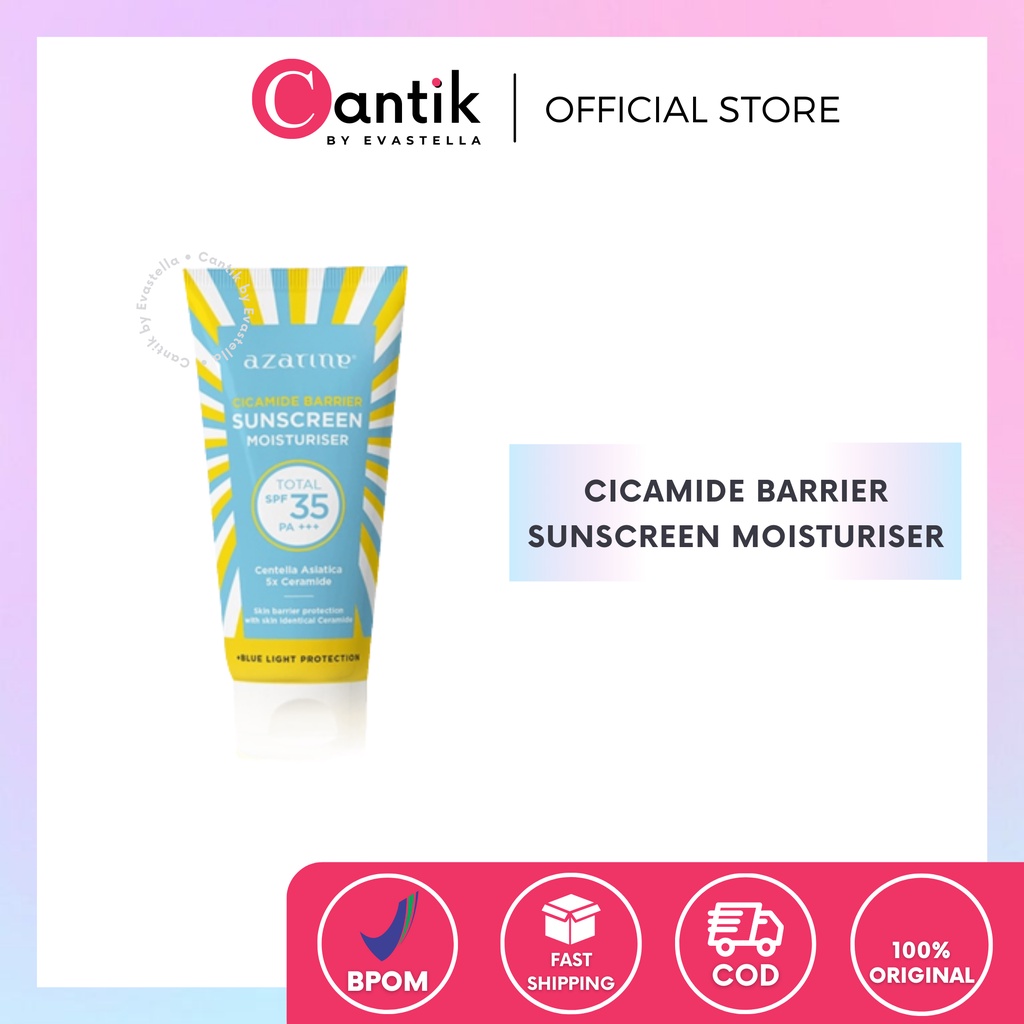 Jual CANTIK - AZARINE Cicamide Barrier Sunscreen Moisturiser SPF35 PA ...