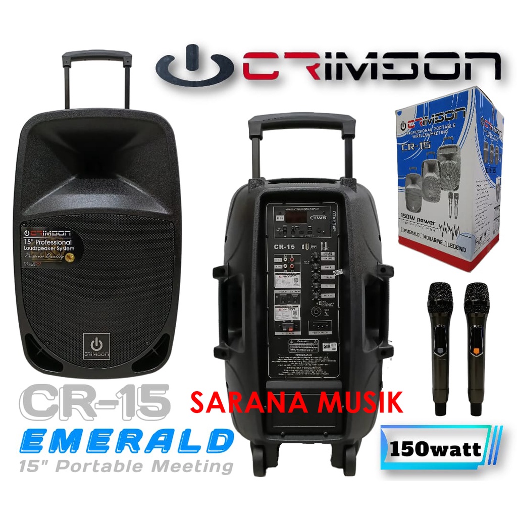 Jual Speaker Portabel Meeting Crimson CR15 Emeralnd CR-15 CR 15 Crimson Original | Shopee Indonesia