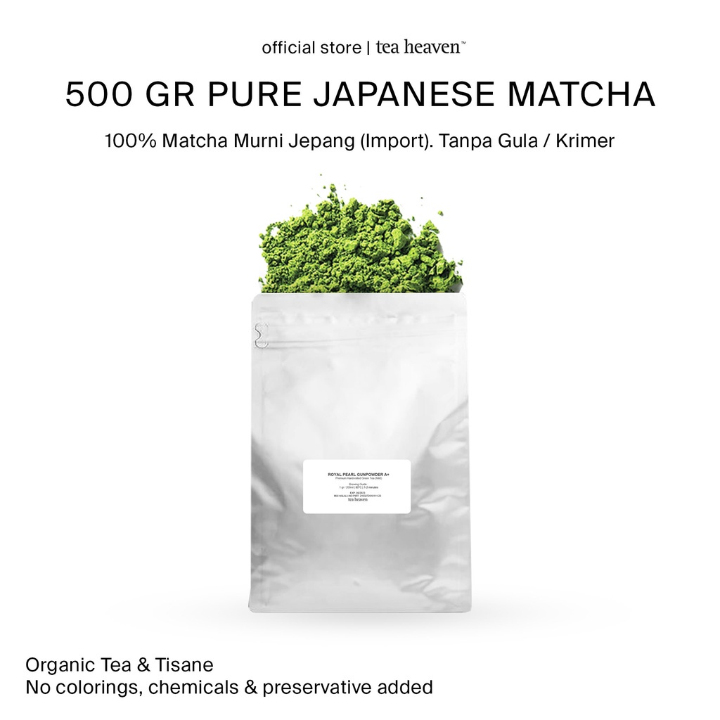 Jual Pure Matcha Powder 1kg Bubuk Teh Hijau Murni Matcha Latte 500 gram ...