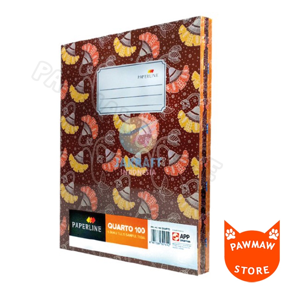 Jual Buku Tulis Hardcover Paperline Quarto / Kuarto / Kwarto 200 Lembar ...