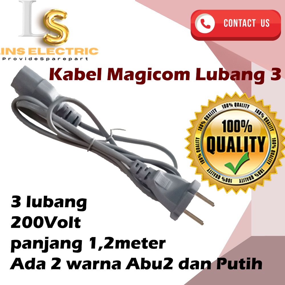 Jual Kabel Power Magicom / Kabel Power Rice Cooker (3 Lubang) | Shopee ...