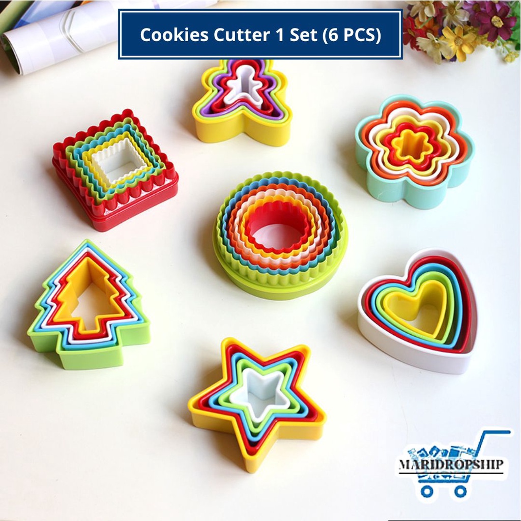 Jual CETAKAN KUE COOKIE CUTTER 5 SIZE SATU SET BERBAGAI BENTUK CANTIK ...