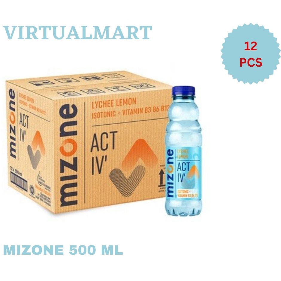 Jual Mizone Minuman Isotonik 500 ML Per Dus Isi 12 Botol | Shopee Indonesia