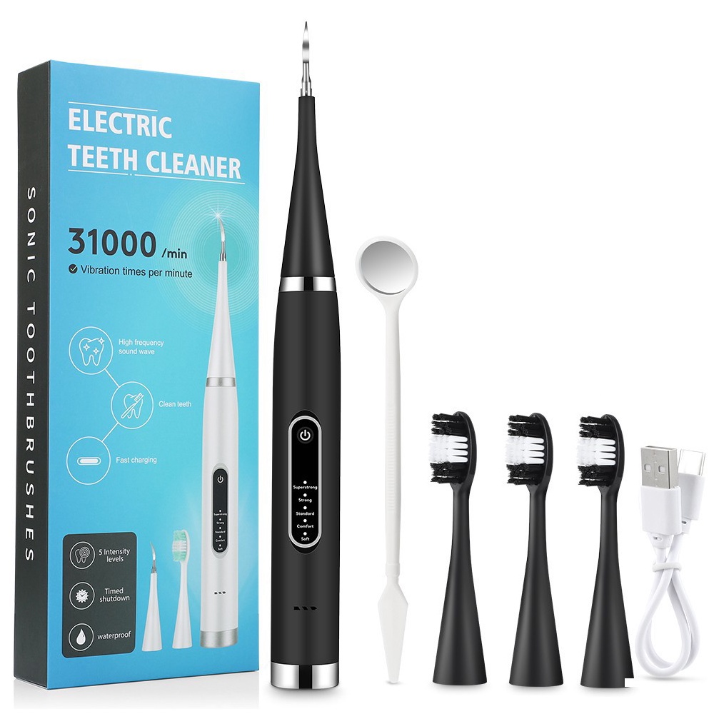 Jual Dental Scaler Tool Electric Ultrasonic Toothbrush Portable 2 IN 1 ...