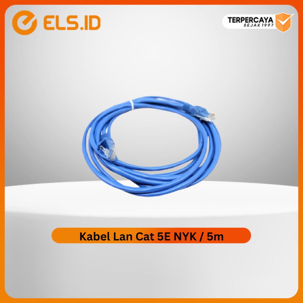 Jual Kabel Lan Cat 5E NYK / 5m | Shopee Indonesia