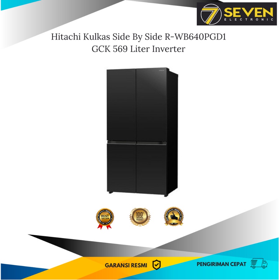 Jual Hitachi Kulkas Side By Side R-WB640PGD1 GCK 569 Liter Inverter | Shopee Indonesia