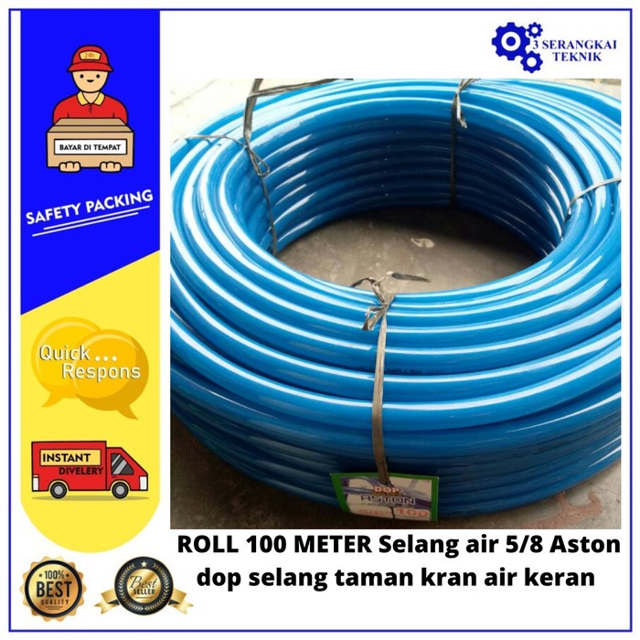 Jual 1 ROLL 100 METER Selang air 5/8 Aston dop selang taman kran air ...