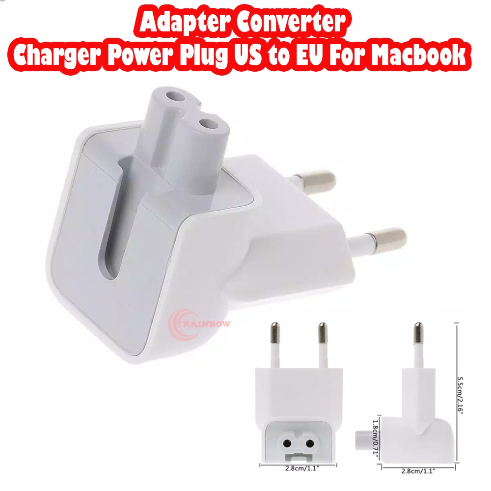 Jual Kepala Charger AC Plug Adaptor EU AC Plug duckhead for Apple ...