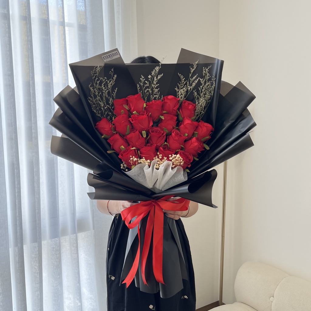 Jual KHUSUS PO VALENTINE Bucket Bunga Artificial PREMIUM / Buket Rose ...