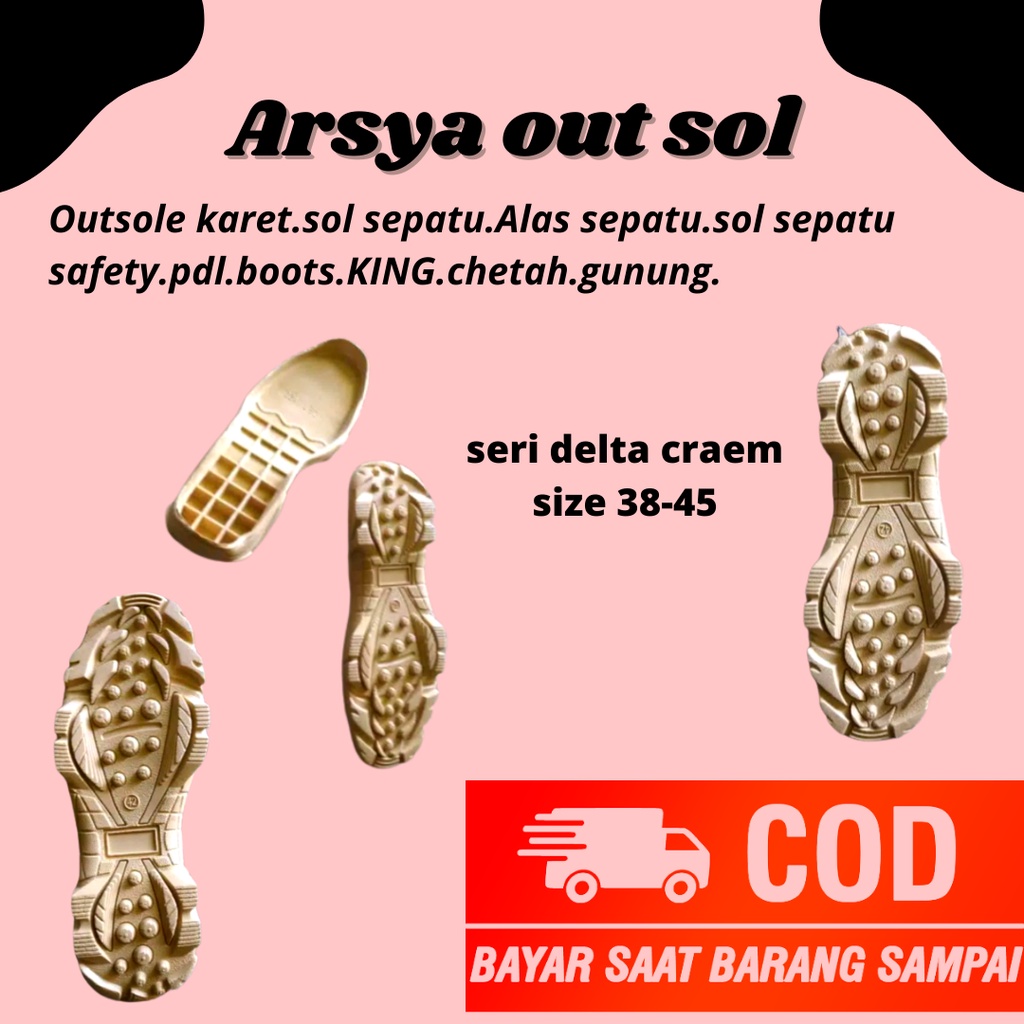 Jual Out sole karet .alas sepatu safety.pdl.sol sepatu king./gunung ...