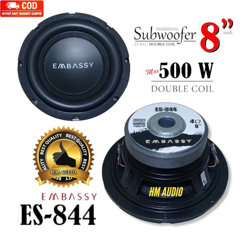 Jual SPEAKER SUBWOFER EMBASSY ES 844 Subwoofer Embassy 8 inch ES 844 | Shopee Indonesia