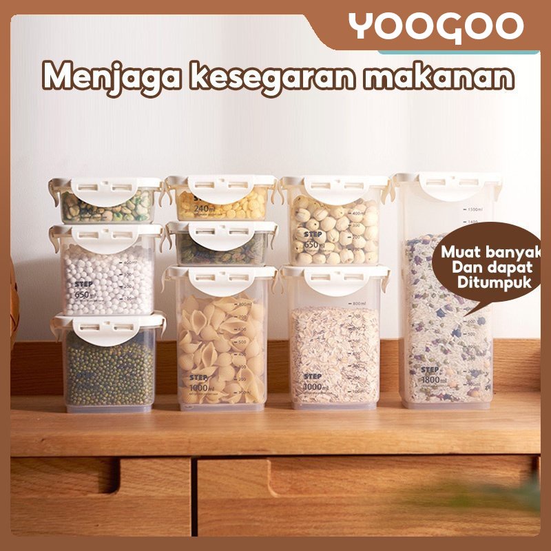 Jual YooGoo Toples kacang / toples bening / toples bumbu masak / kotak ...