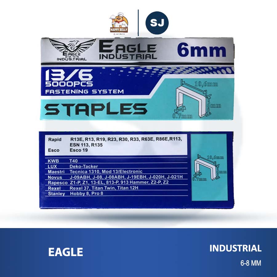 Jual EAGLE Anak Staples / Isi Staples Gun / Anak Hekter 6mm x 5000pcs ...