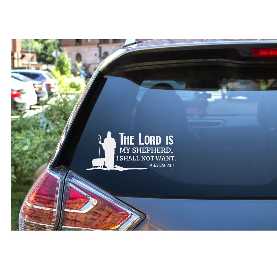 Jual Stiker The Lord is My Shepherd Mazmur Ayat Alkitab Kristen Katolik ...
