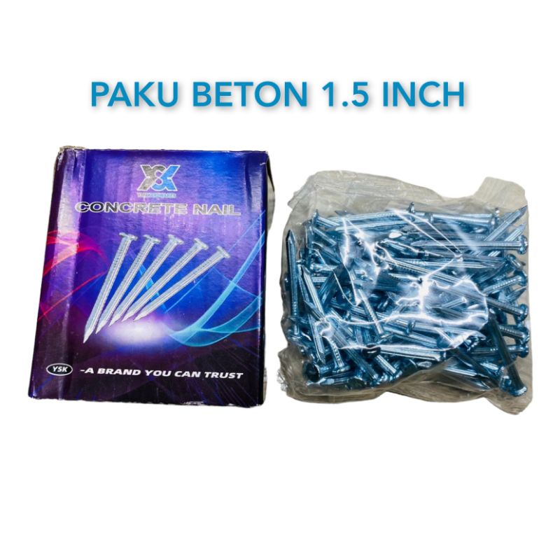 Jual Paku Beton 1.5 inch 4cm Paku Beton Putih 1 1/2 inch | Shopee Indonesia