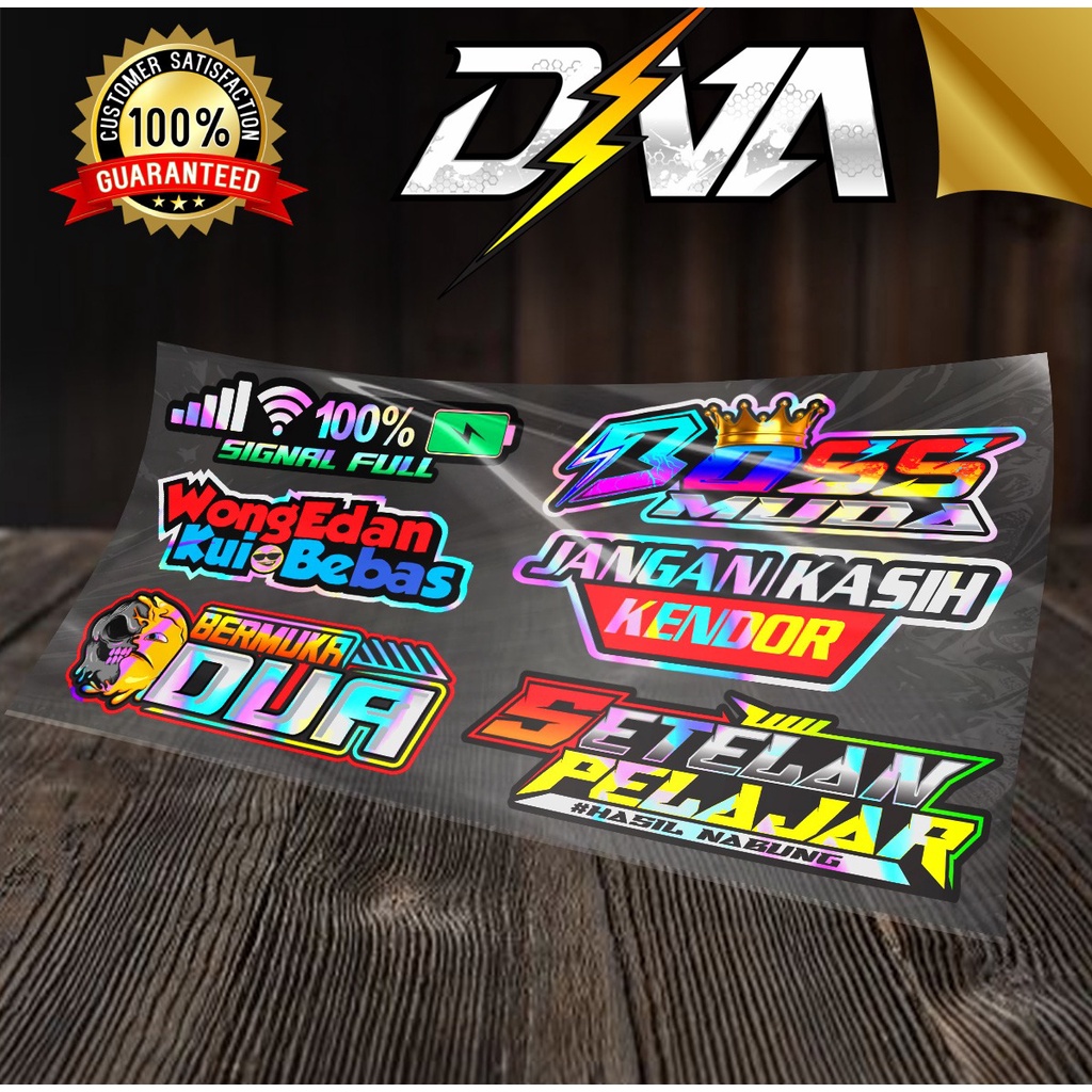 Jual STIKER PACK KATA KATA VIRAL |STIKER PACK HOLOGRAM DAN GLOSSY | STIKER 1SET | STIKER SATUAN ...