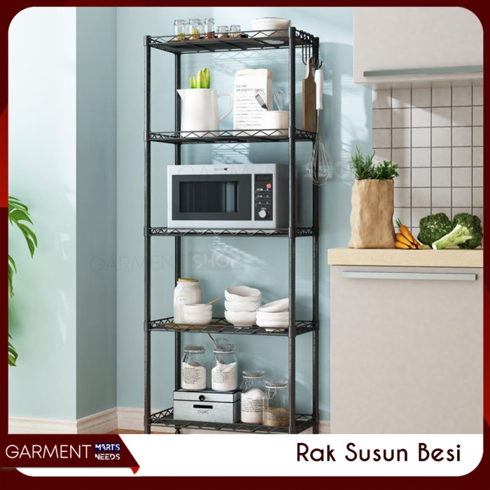 Jual Rak Dapur Rak Barang Dapur 3 4 5 Tempat Penyimpanan Susun Besi ...
