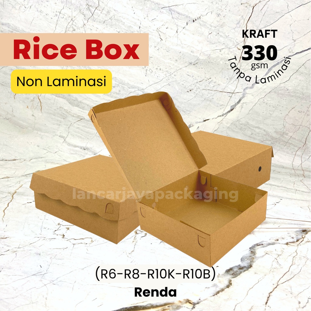 Jual Kotak Nasi Rice Box R6 R8 R10K R10B Kemasan Makanan Snack Kue ...