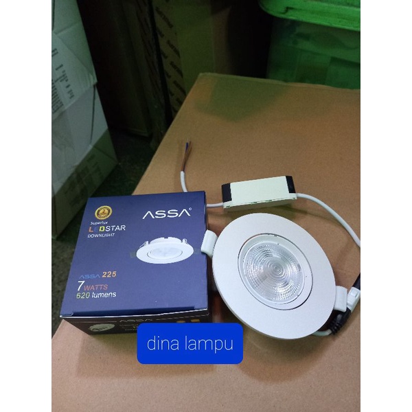 Jual lampu downlight led cob 7w putih/natural/kuning Assa.spotlight downlight led 7w Assa ...