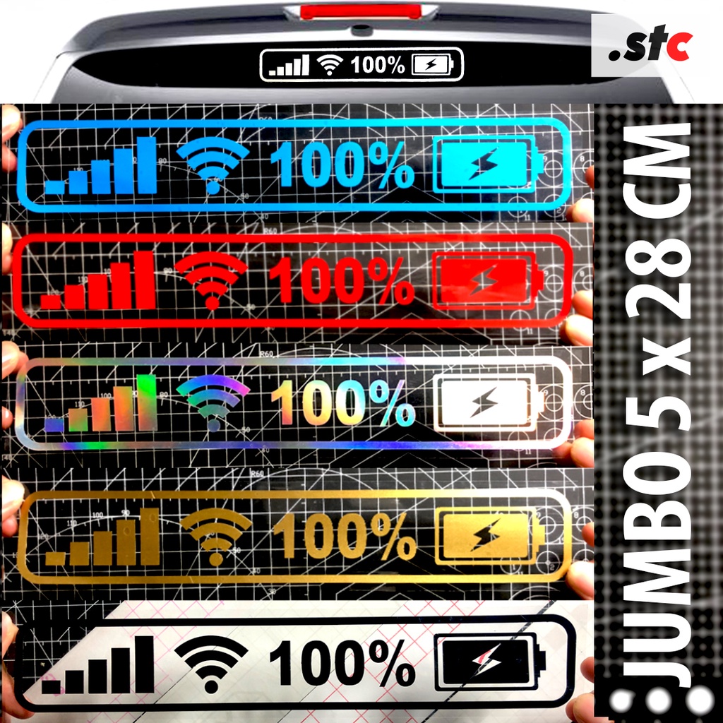 Jual Stiker Baterai Sinyal Wifi Cutting Stiker Mobil Keren Murah ...