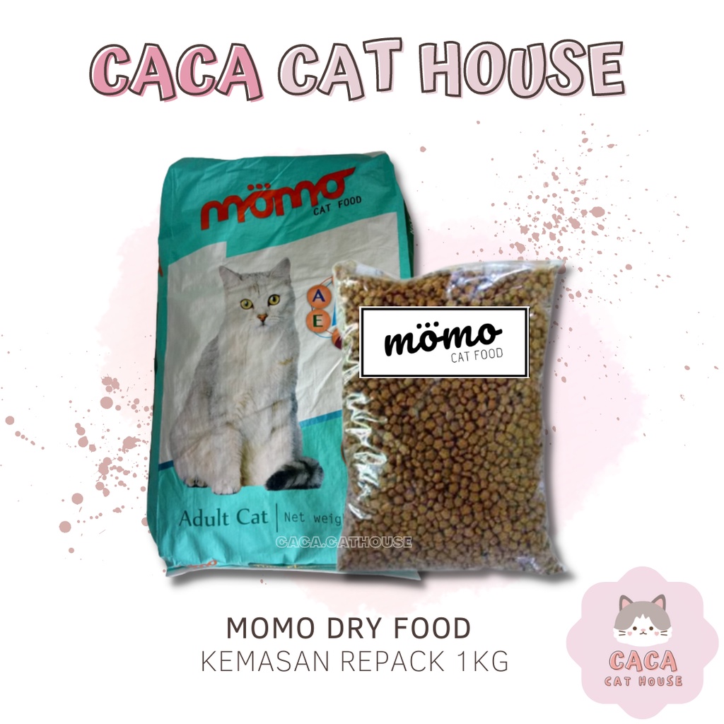 Jual Momo Dry Food Makanan Kering Repack 1kg by Caca Cat House | Shopee ...