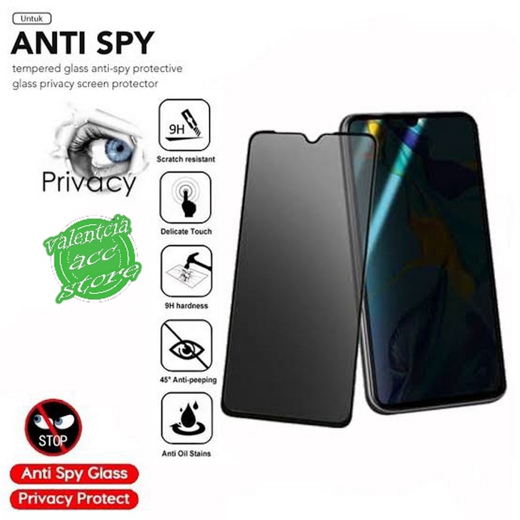 Jual TEMPERED GLASS SPY / PRIVASI ADVAN G5 ELITE G9 PRO ITEL A49 A50 A50C A60S A70 A80 P40 P40 ...