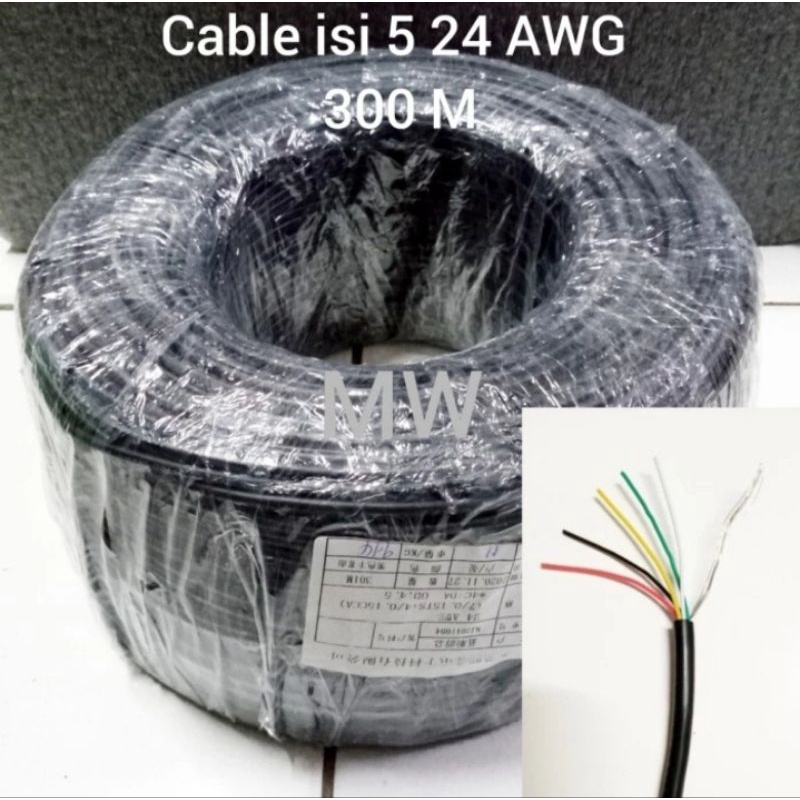 Jual Kabel Data Sensor Isi 5 Serabut 24 AWG Brother Union 300 Meter ...