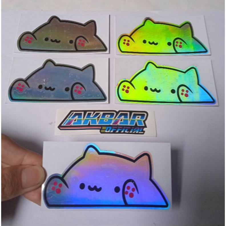 Jual stiker cat bongo sticker kucing whitefox project | Shopee Indonesia