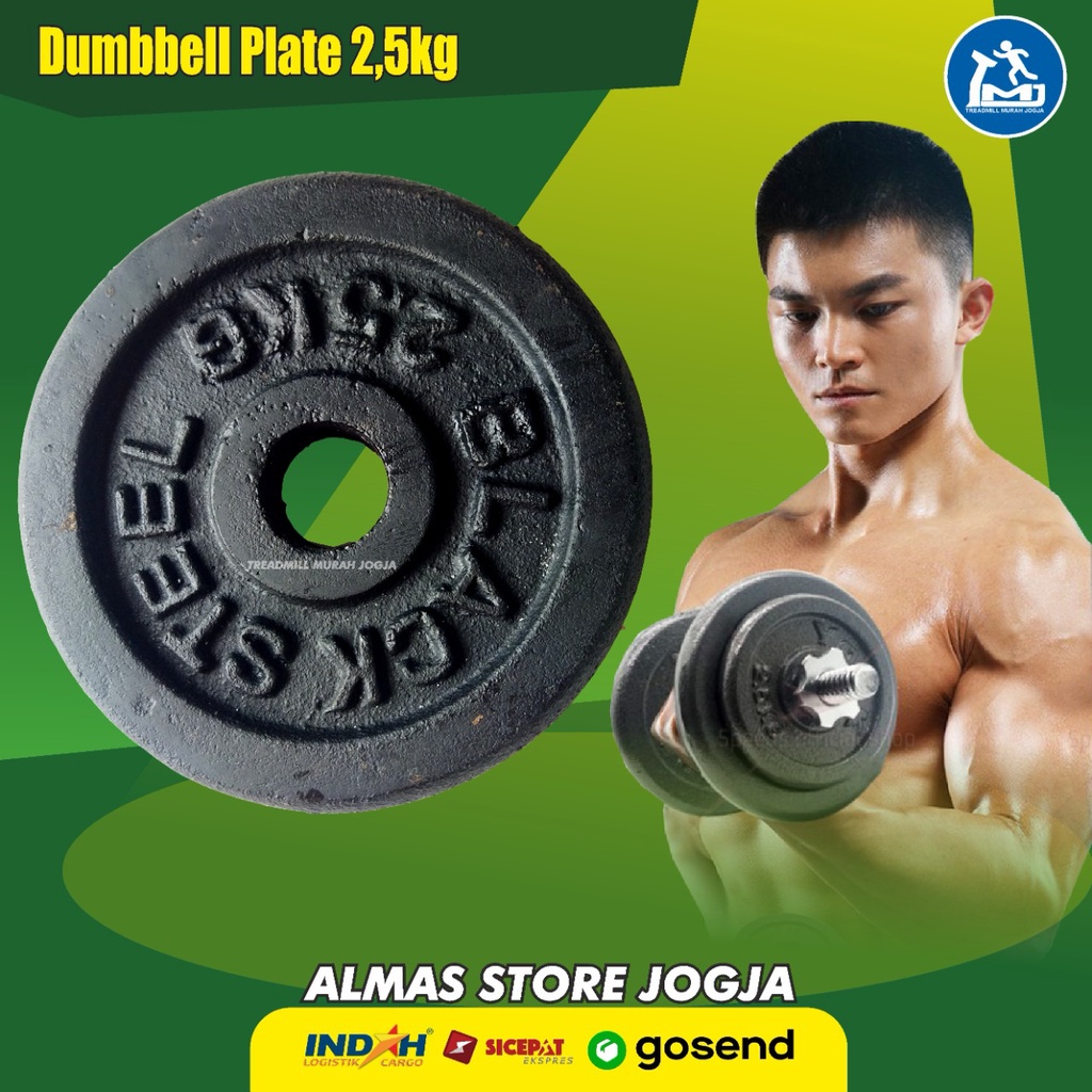 Jual PLATE BEBAN BARBEL DAMBEL DUMBELL DUMBELS 2.5 kg BESI BLACKSTEEL ...