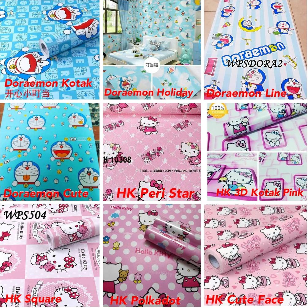 Jual rxg-16 WALLPAPER DINDING Terbaik HELLO KITTY DORAEMON HK Helo Kity Stitch Frozen Keropi ...