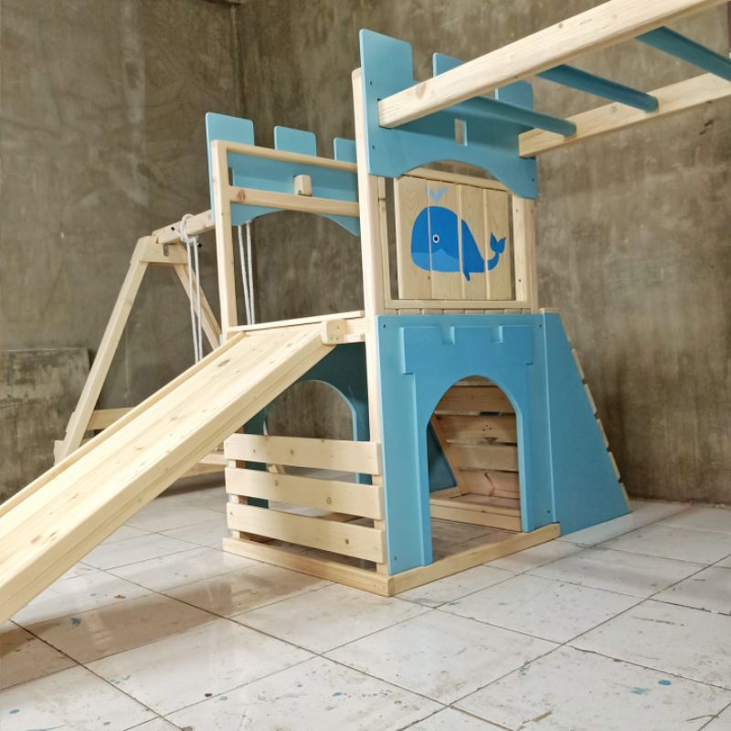 Jual PLAYGROUND ANAK indoor mainan anak ayunan perosotan seluncuran ...
